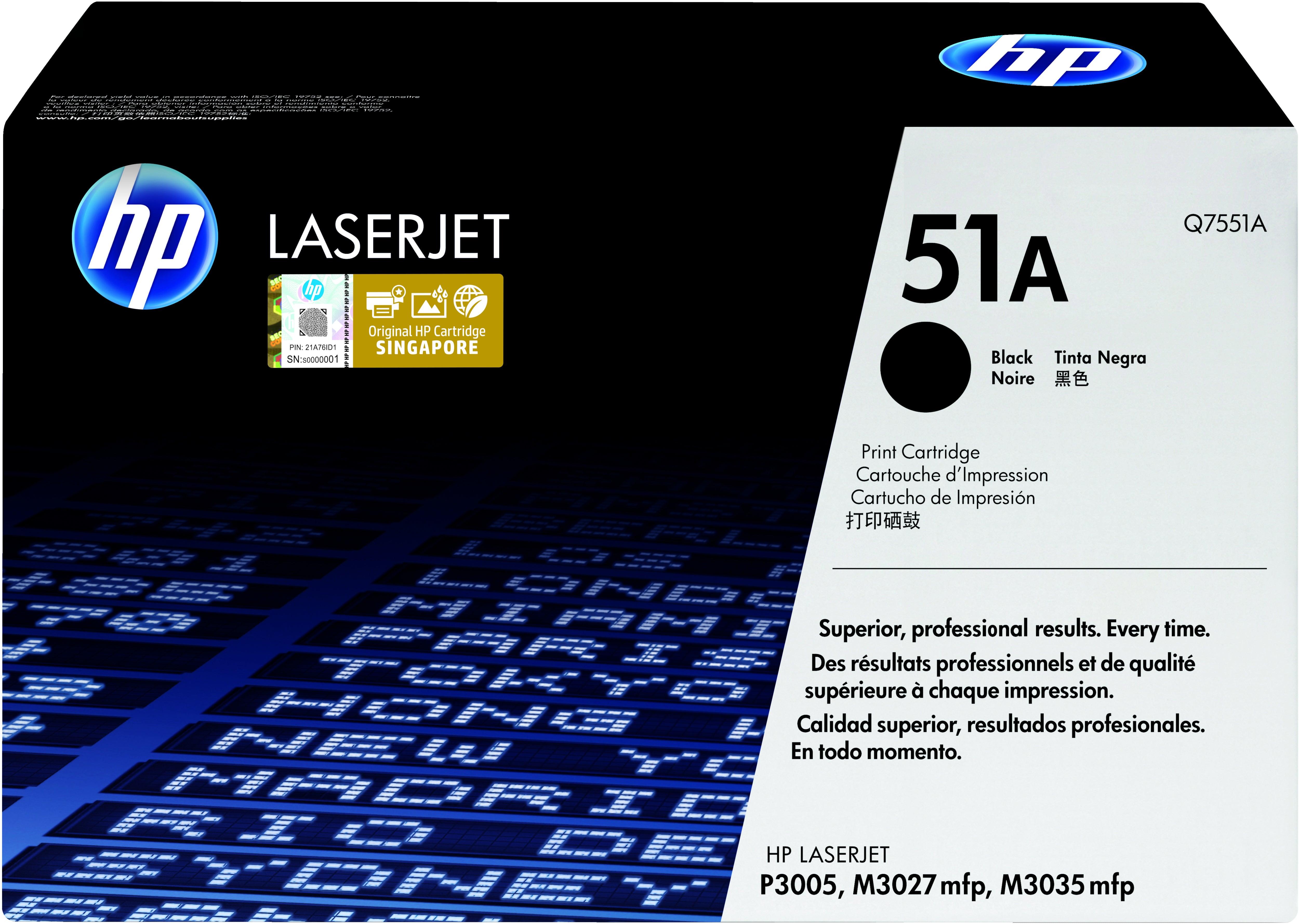 HP 51A Black Original LaserJet Toner Cartridge (Q7551A) - TechForGood