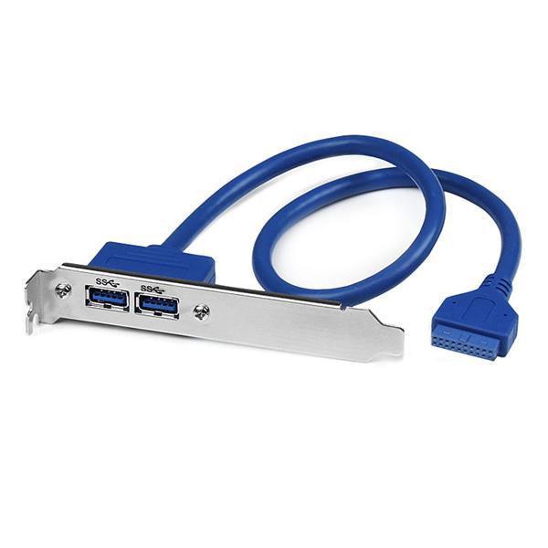 STARTECH 2 Port USB 3.0 A Female Slot Plate Adapter (USB3SPLATE ...